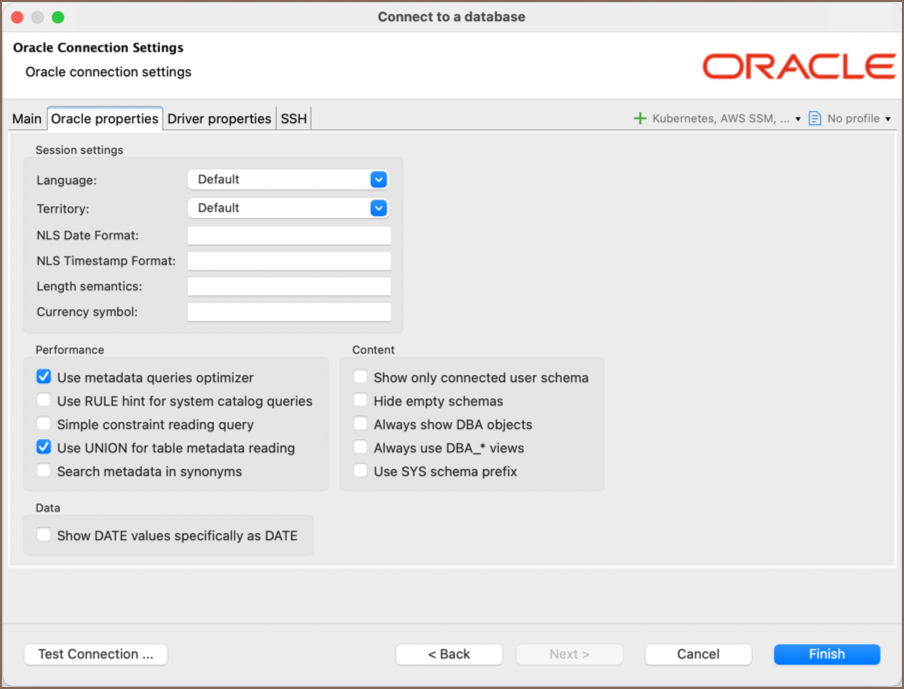 Oracle - DBeaver Documentation