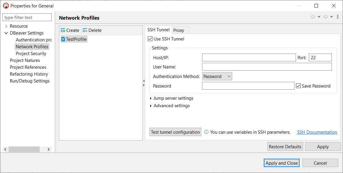 How to create network profiles