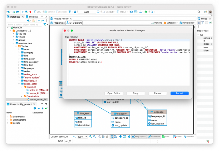 Forward Engineering with ERD