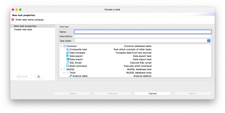 Working with tasks: how to get started - DBeaver