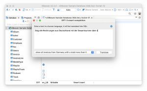 GPT-3: your AI assistant in DBeaver