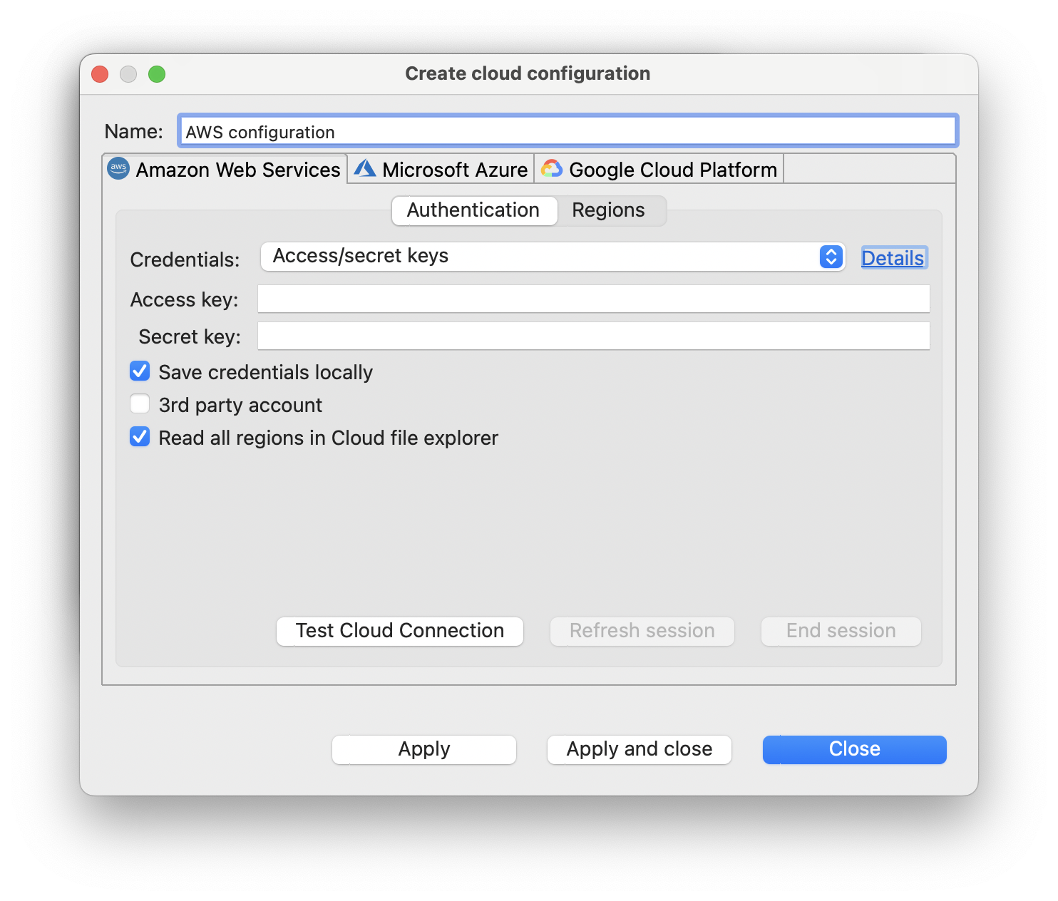 How to connect to DocumentDB with DBeaver's Cloud Explorer