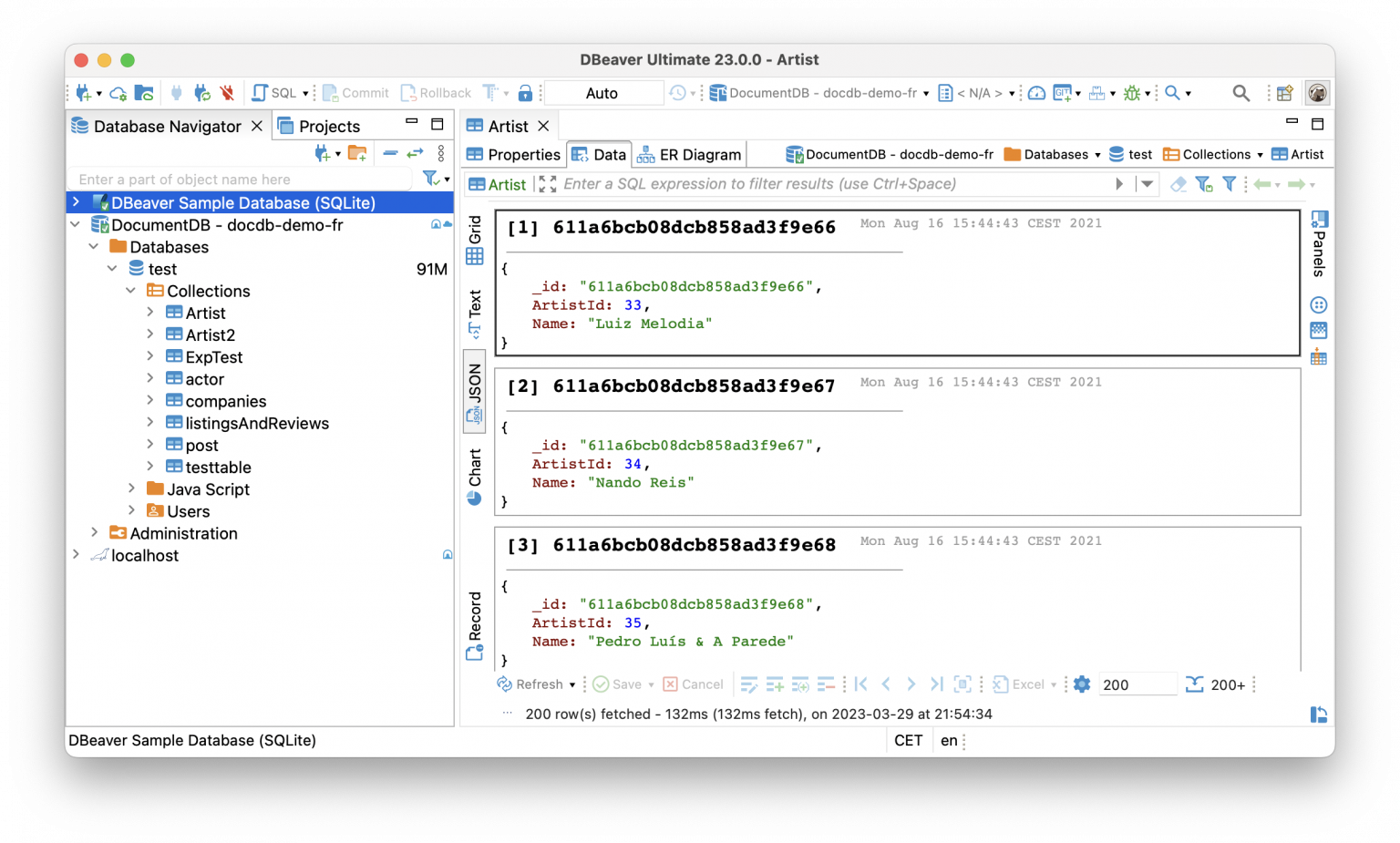 How to connect to DocumentDB with DBeaver's Cloud Explorer