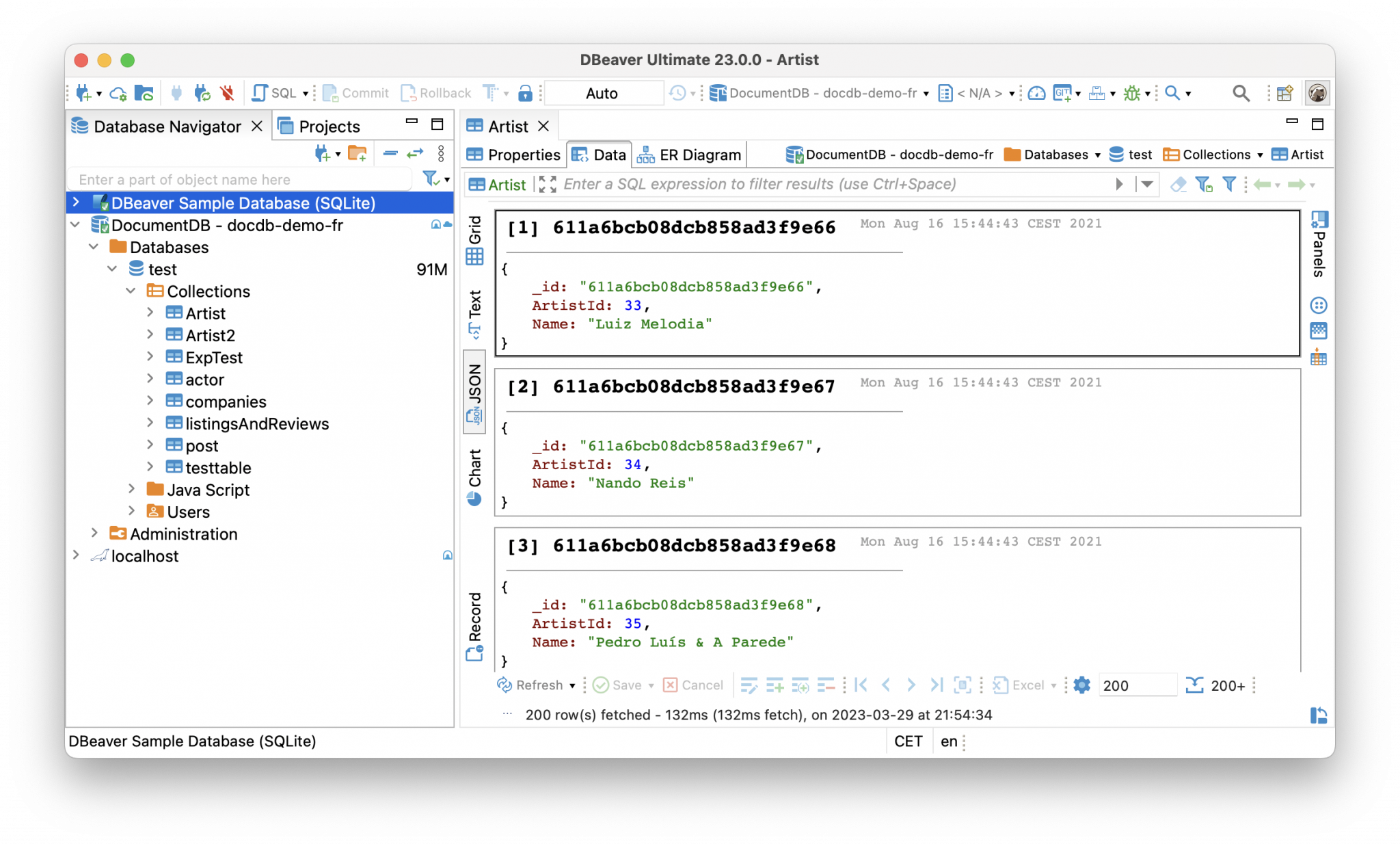 How to connect to DocumentDB with DBeaver's Cloud Explorer