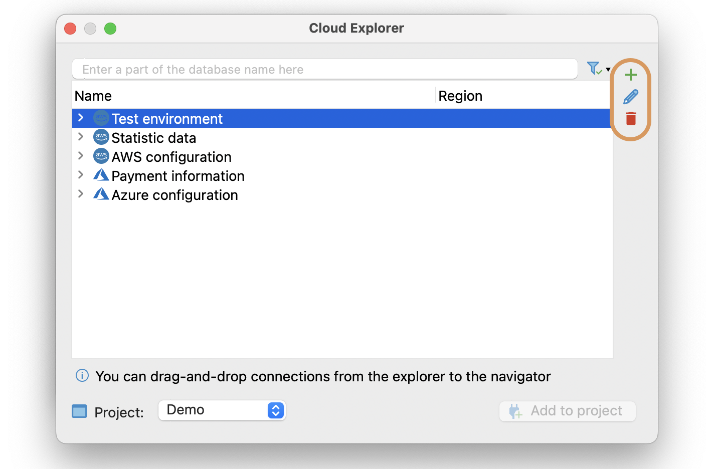 How to connect to DocumentDB with DBeaver's Cloud Explorer