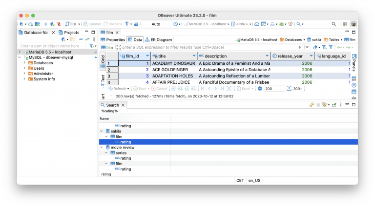 DBeaver Tutorial | Metadata Search
