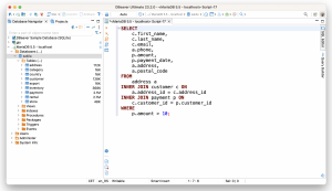 Two ways to use Visual Query Builder in DBeaver