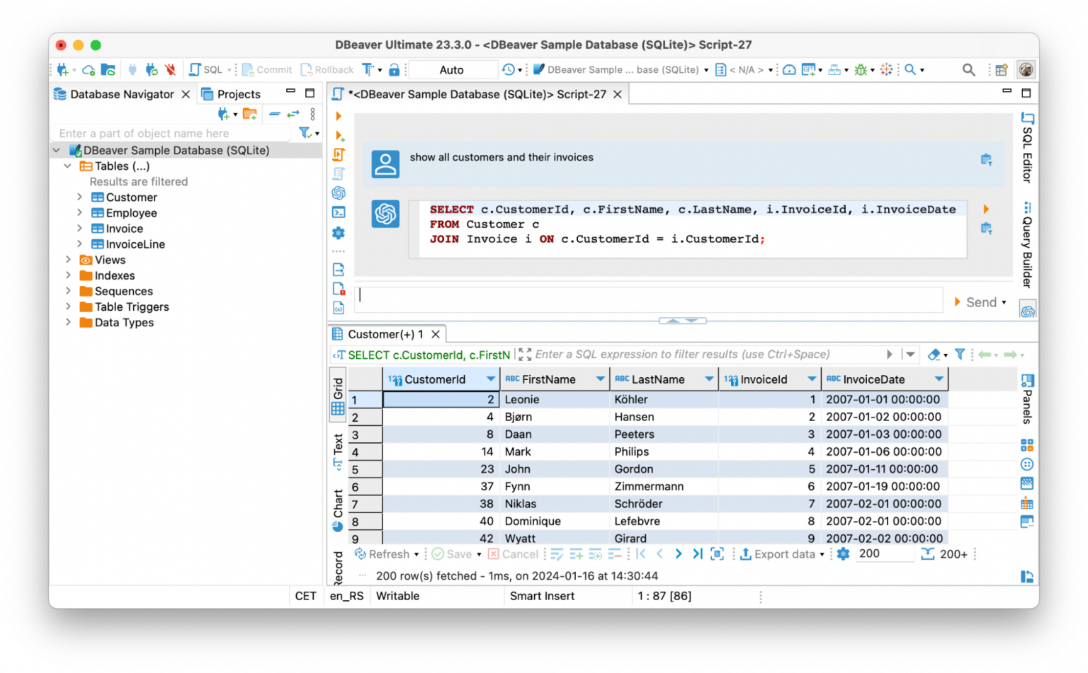 How to use the power of AI Chat in DBeaver