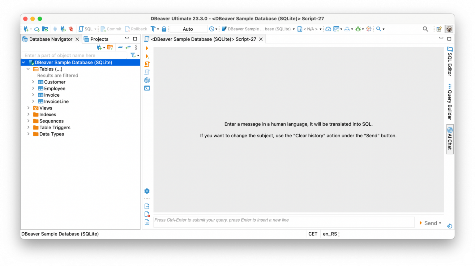 How to use the power of AI Chat in DBeaver