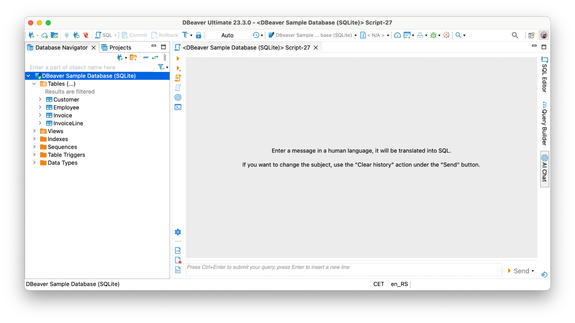 How to use the power of AI Chat in DBeaver