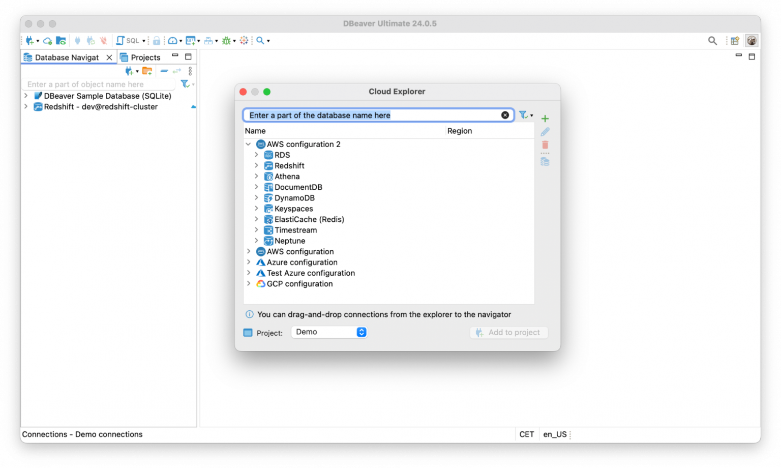 How to connect to Redshift in DBeaver PRO