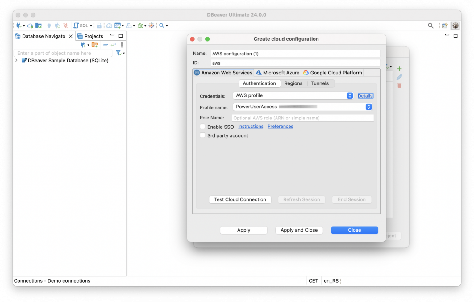 How to connect to Redshift in DBeaver PRO