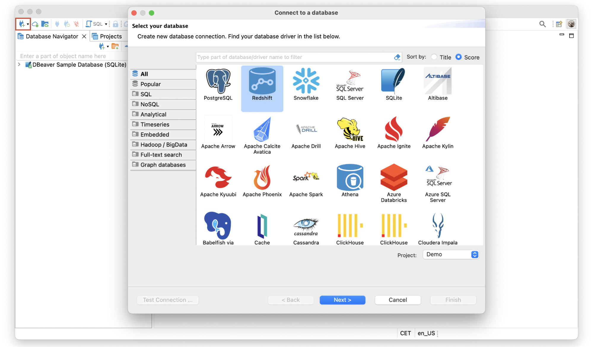 How to connect to Redshift in DBeaver PRO